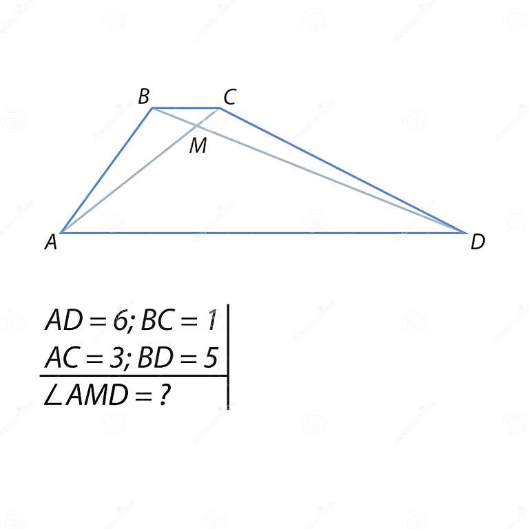 Finding the Angles of the Intersection Point of the Diagonals Stock ...
