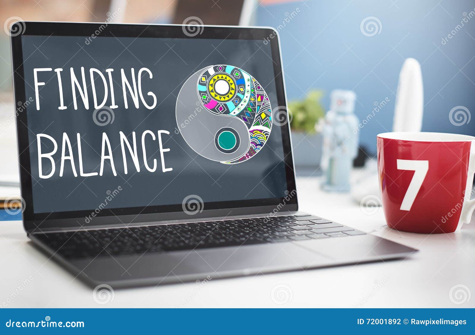 Finding Balance Yin-yang Wellbeing Concept Stock Photo - Image of ...