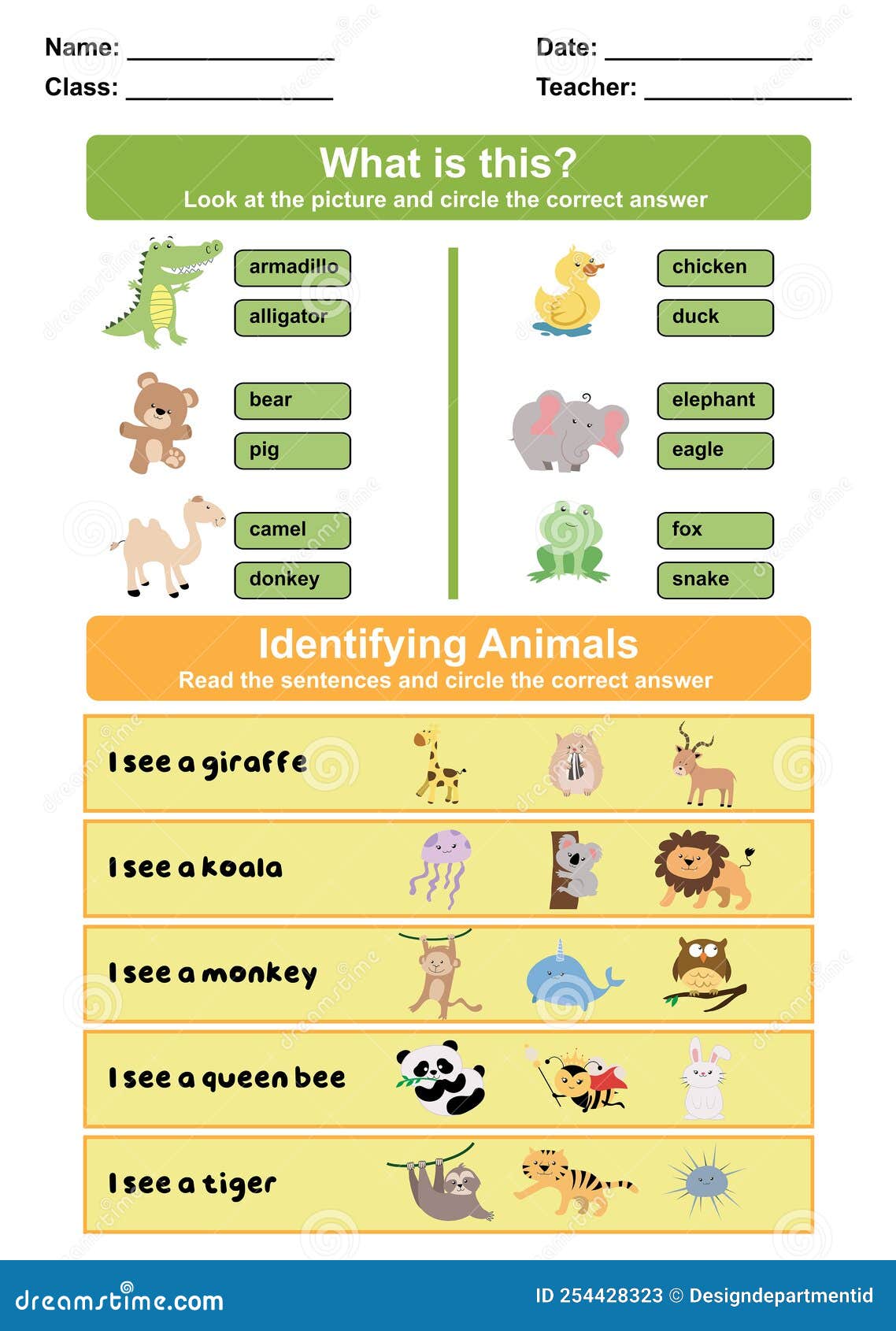 Finding and Circle the Correct Answer. Activity Sheet for Preschool ...