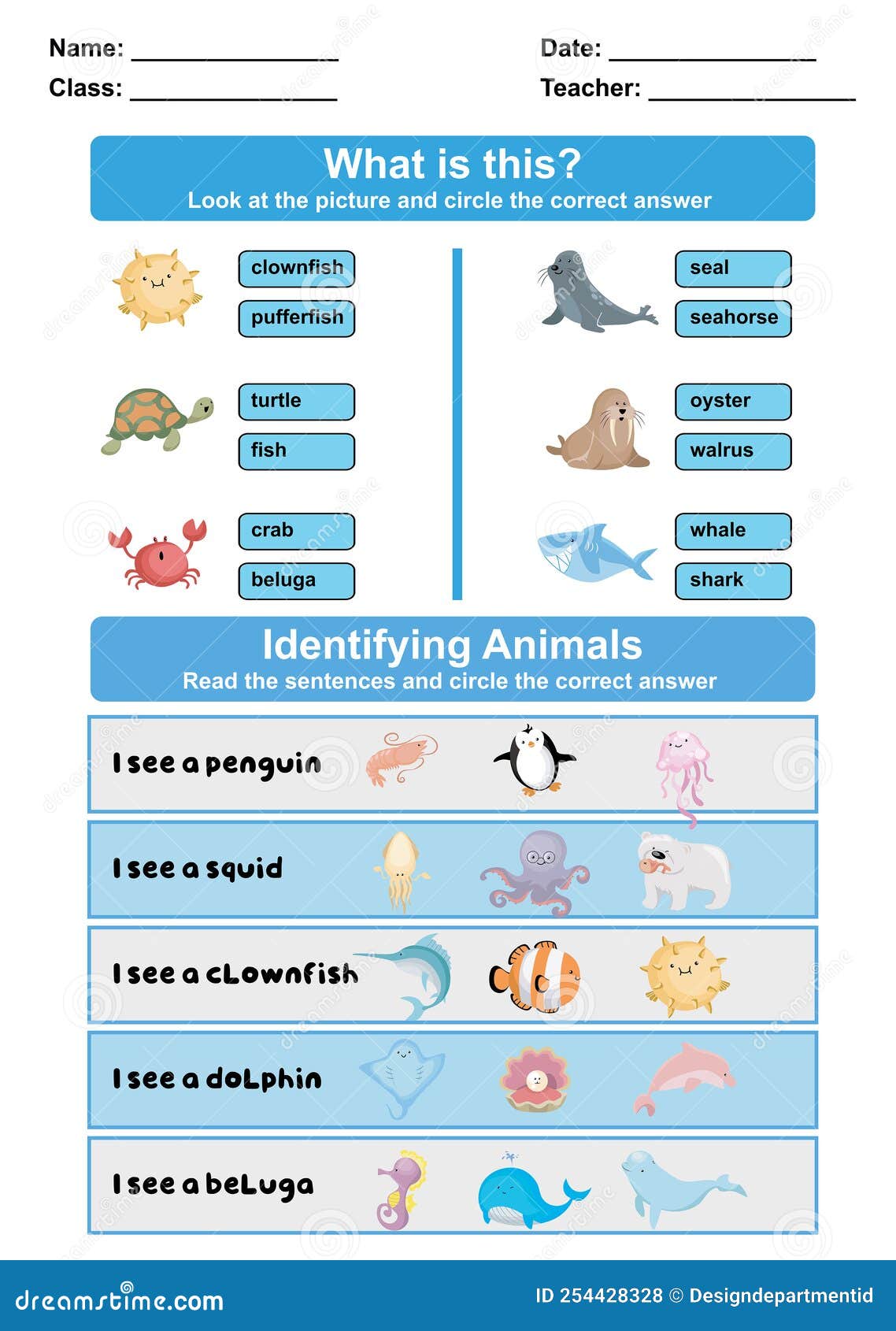 Finding and Circle the Correct Answer. Activity Sheet for Preschool ...