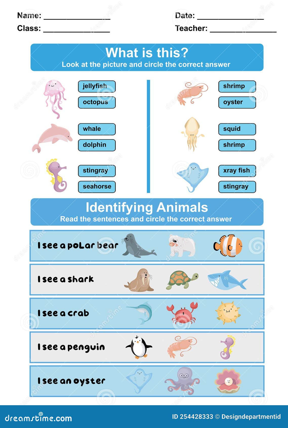 Finding and Circle the Correct Answer. Activity Sheet for Preschool ...