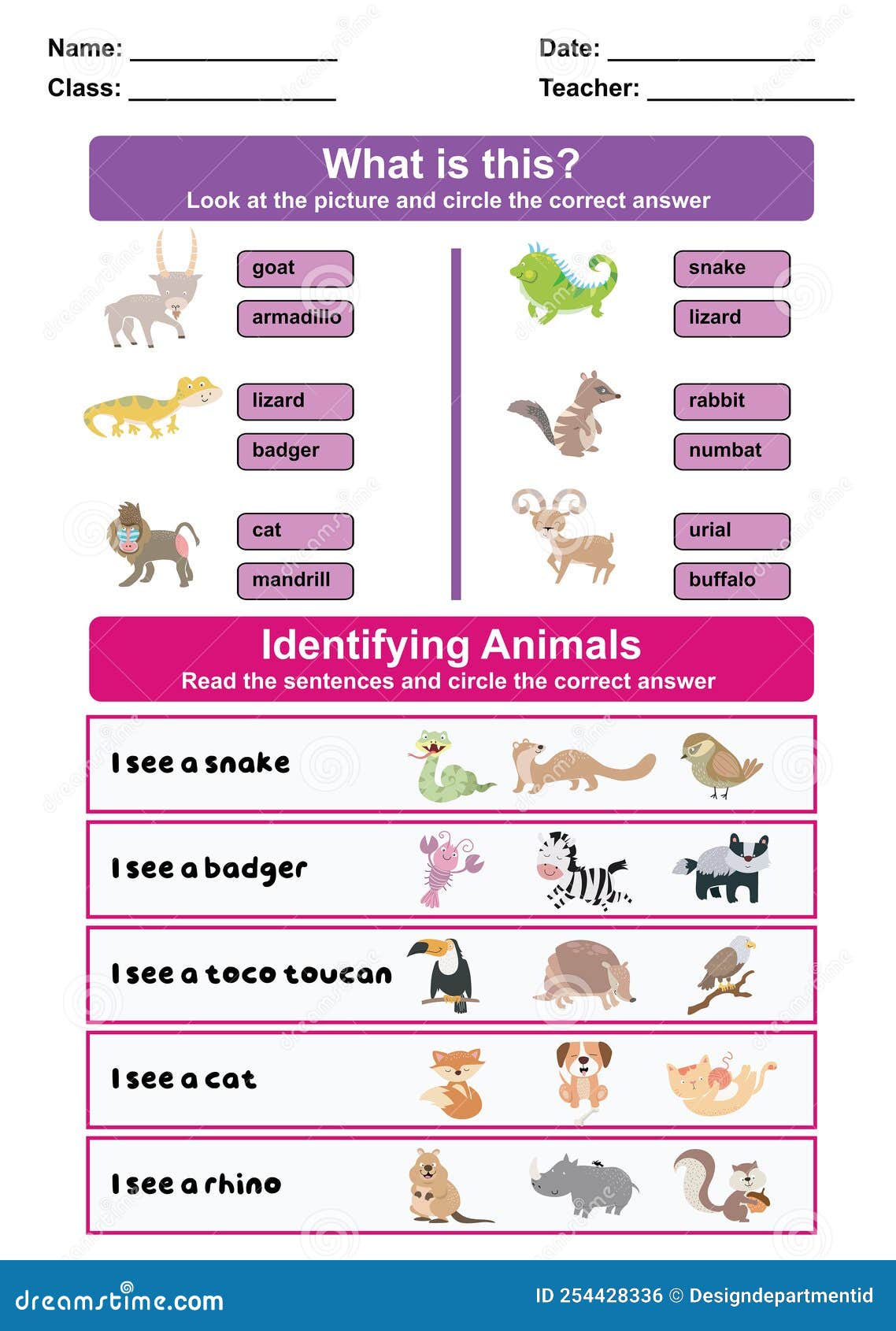 Finding and Circle the Correct Answer. Activity Sheet for Preschool ...