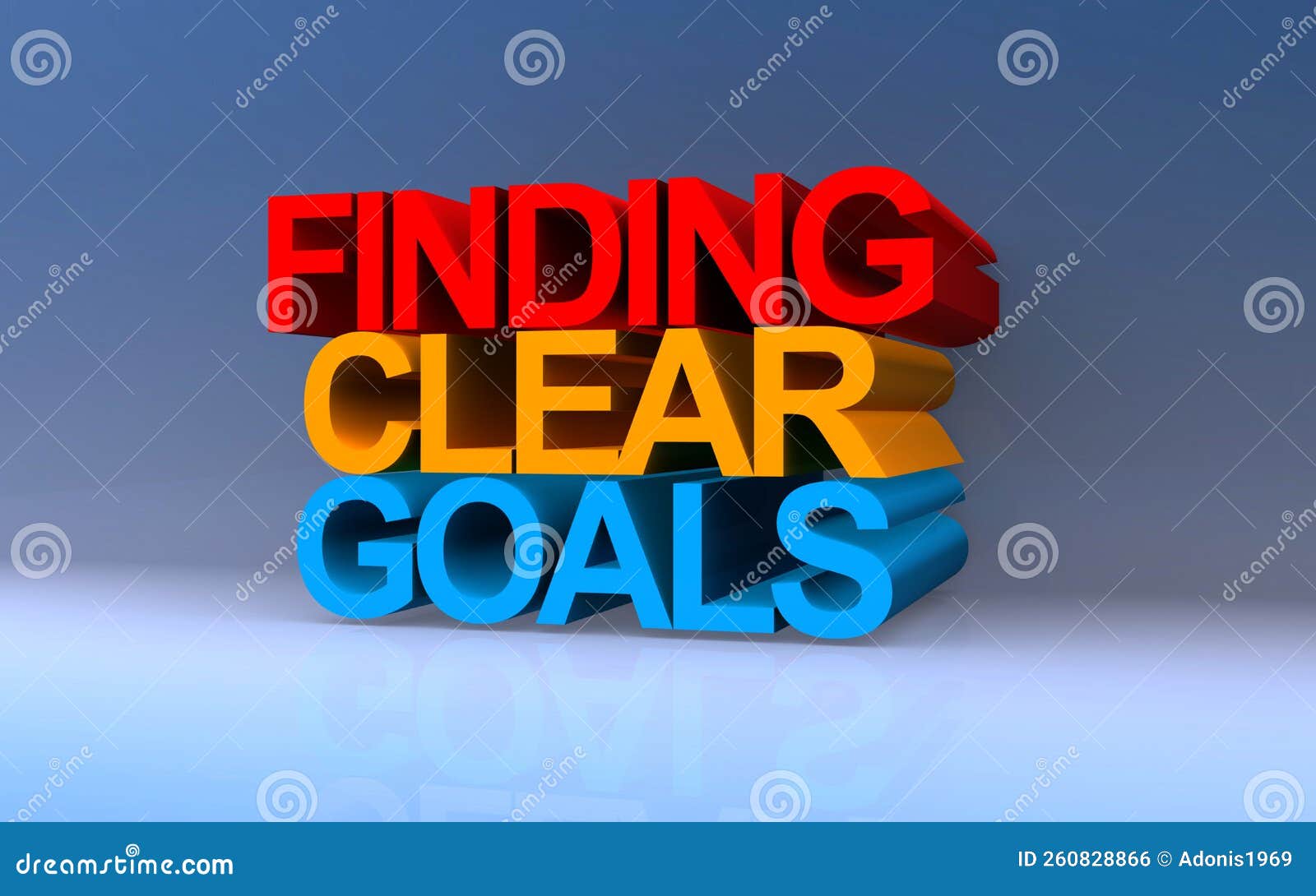 Finding Clear Goals on Blue Stock Illustration - Illustration of idea ...