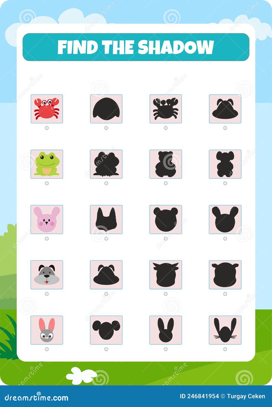 Funny Activity for Kids about Shapes and Pictures Stock Illustration ...