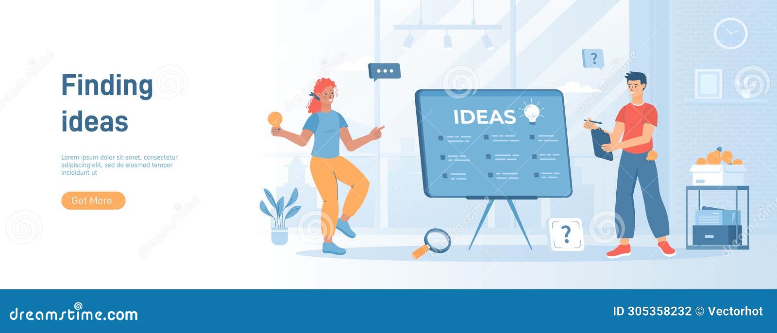 Finding Ideas. Brainstorming Process. Find Solution, Business Ideas ...