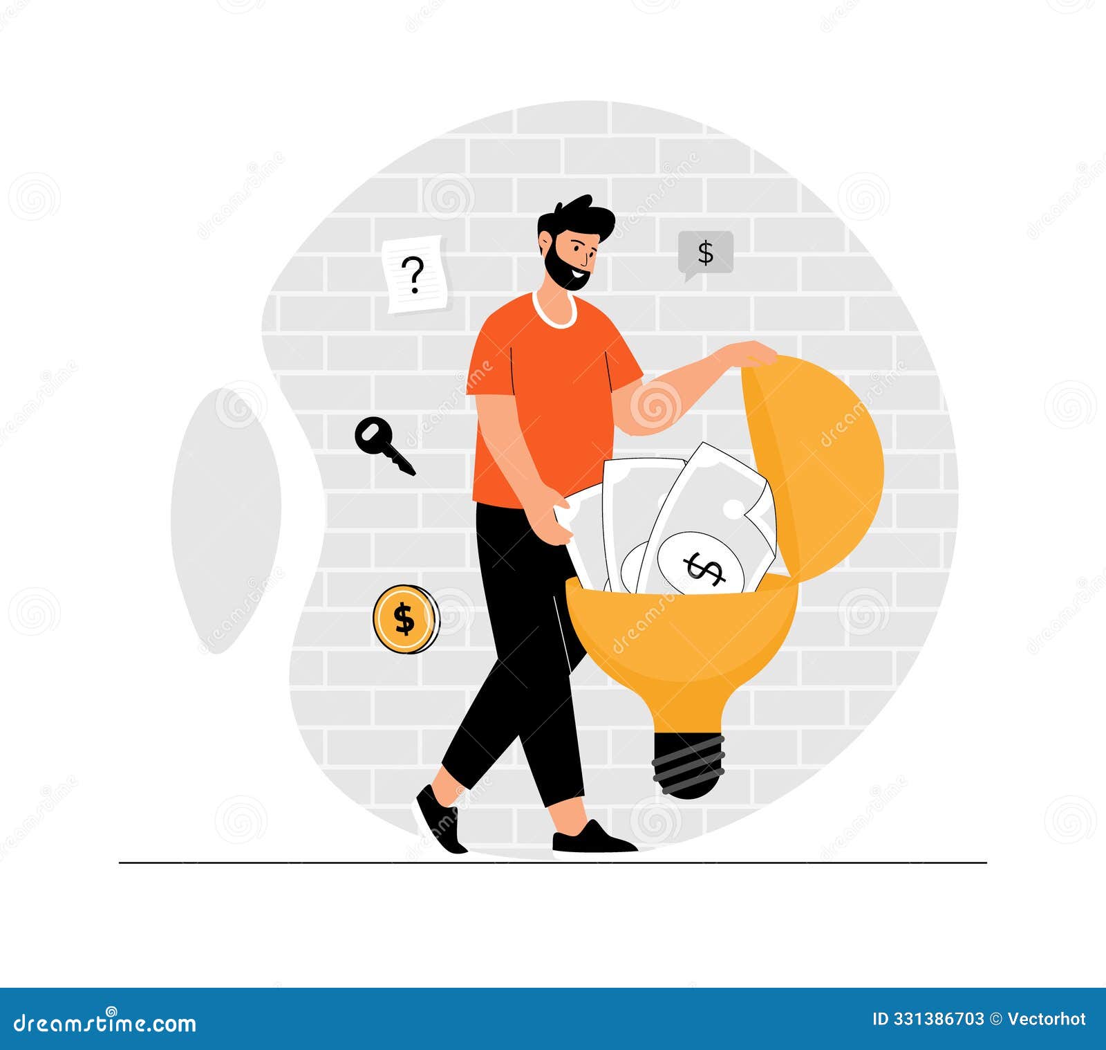 Brainstorming, Pay Money And Education Icons Set. Efficacy Sign ...