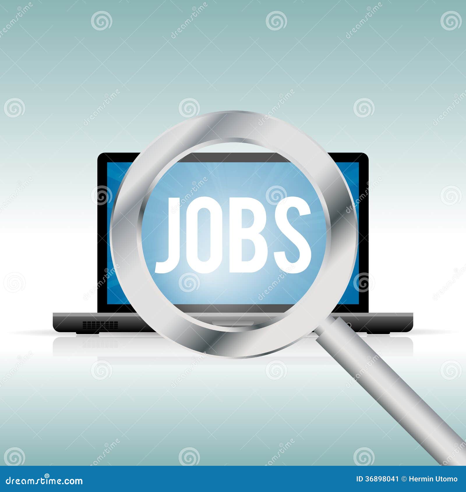 Finding Jobs Online stock vector. Illustration of search - 36898041