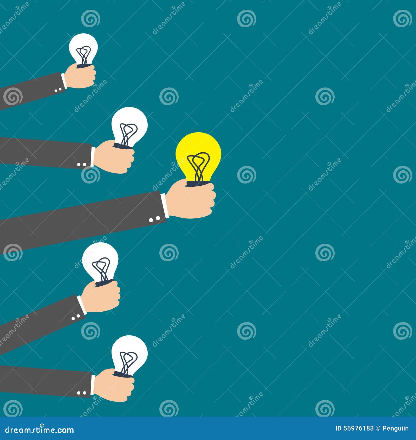 Finding the Main Idea. Teamwork Management Concept Stock Vector ...