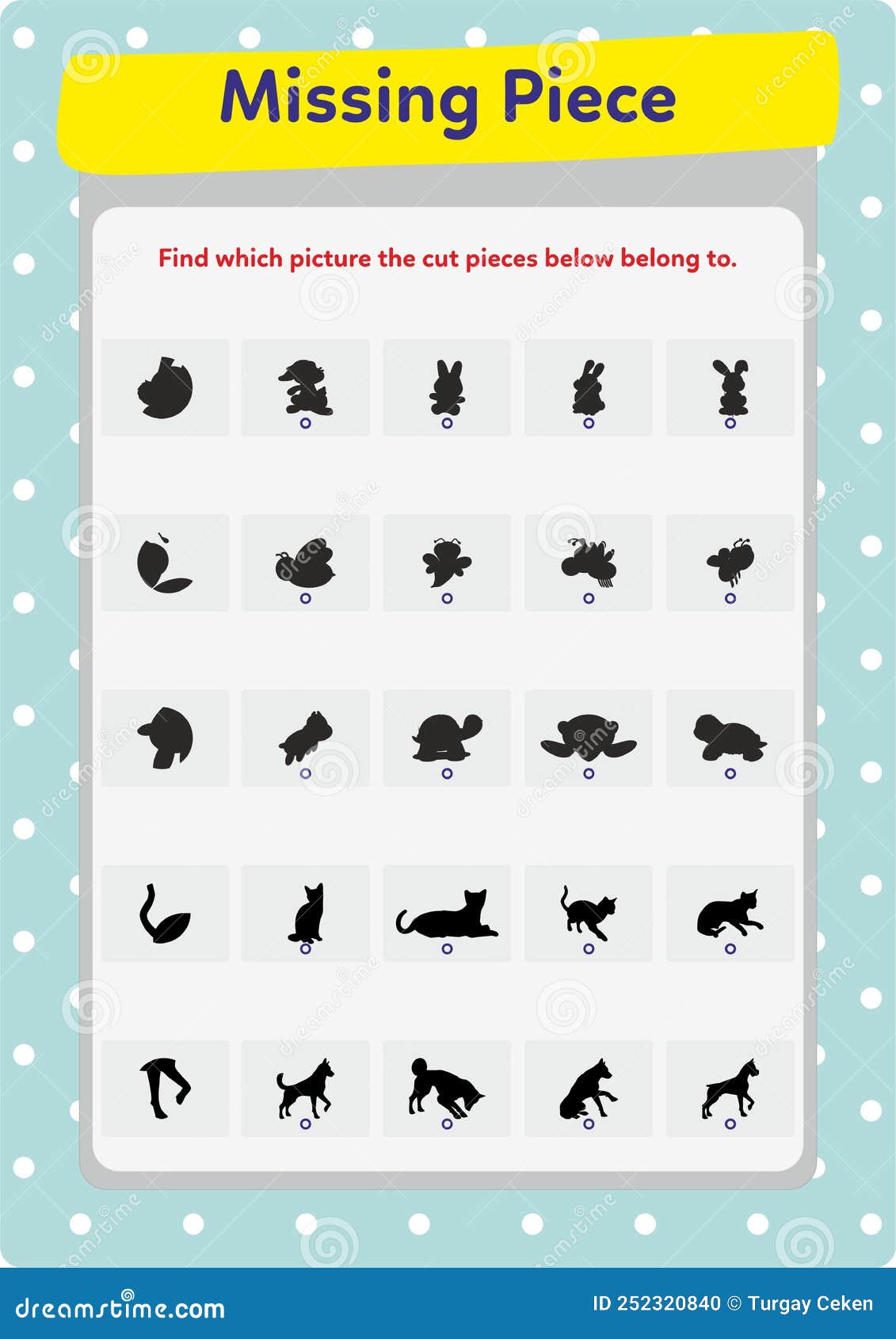 Finding the Missing Piece in the Picture Stock Vector - Illustration of ...