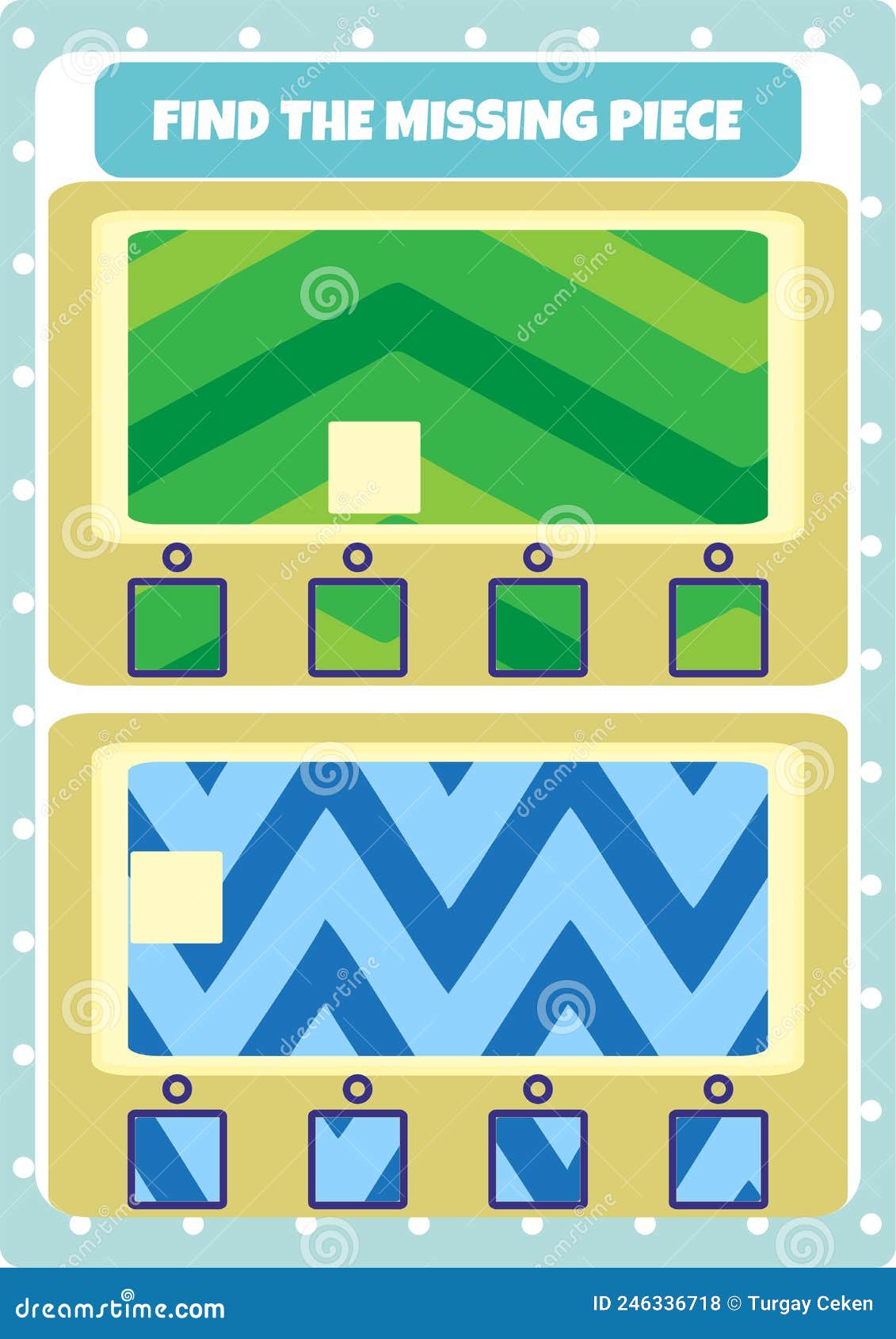 Find in the Pictures Missing Piece Stock Vector - Illustration of match ...