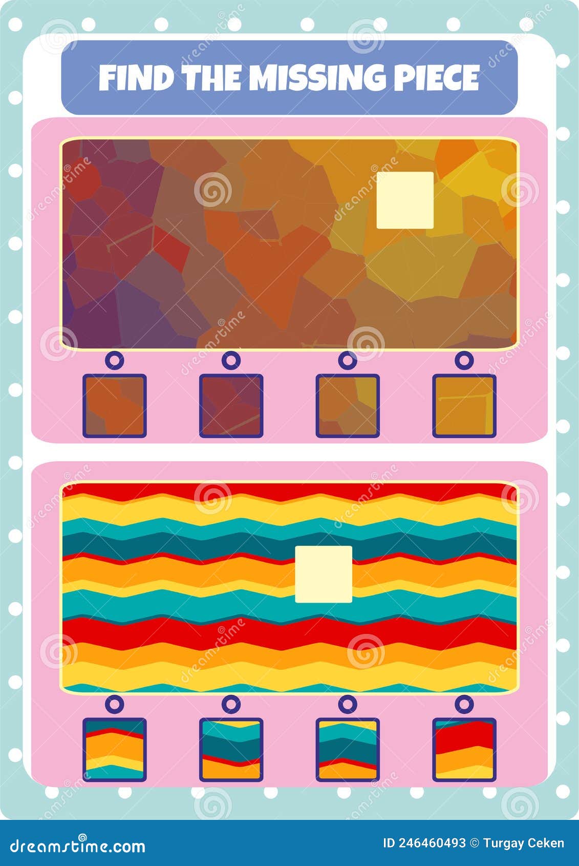 Find in the Pictures Missing Piece Stock Illustration - Illustration of ...