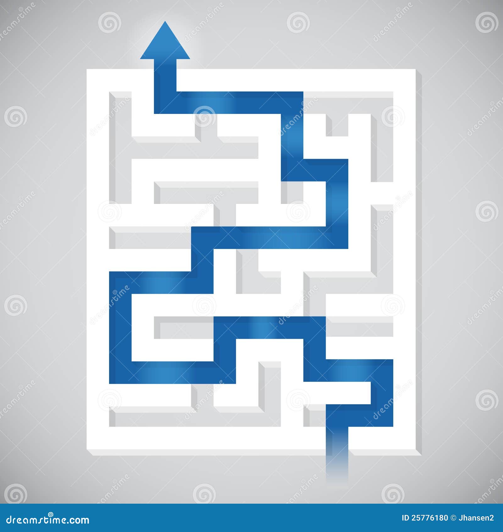 Finding a Path stock vector. Illustration of blue, arrow - 25776180