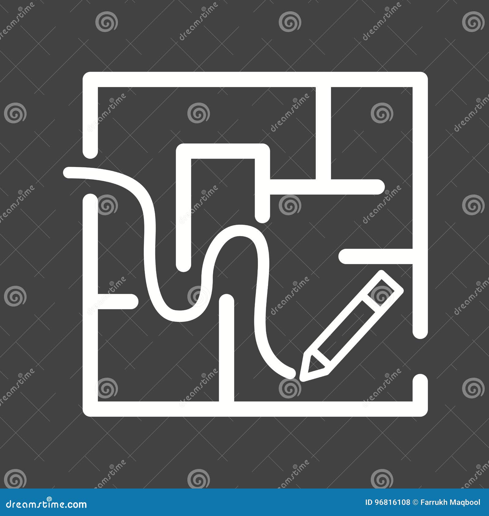 Finding Path stock illustration. Illustration of plan - 96816108