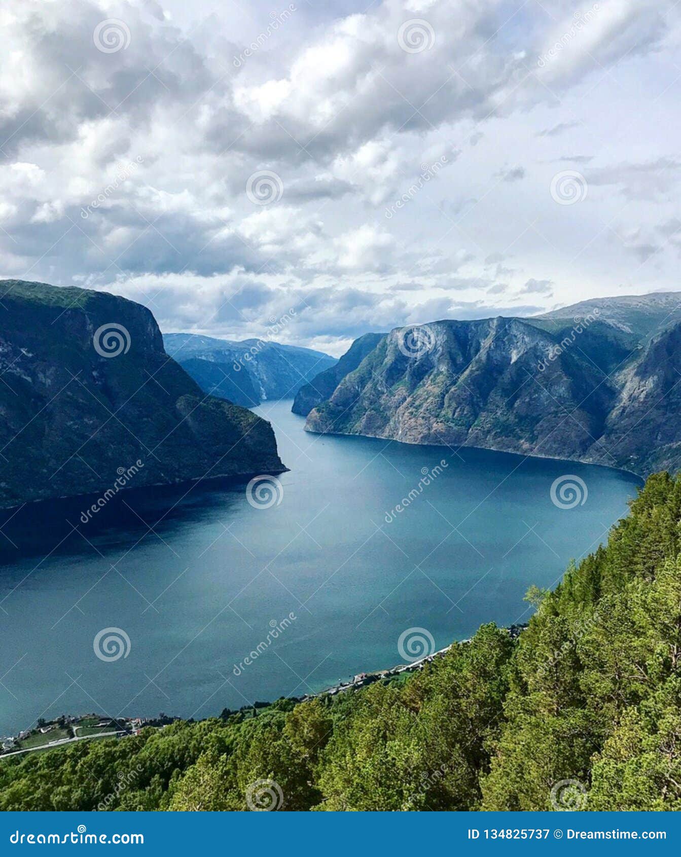 Riverside in the Mountains. Stock Image - Image of panorama, riverside ...