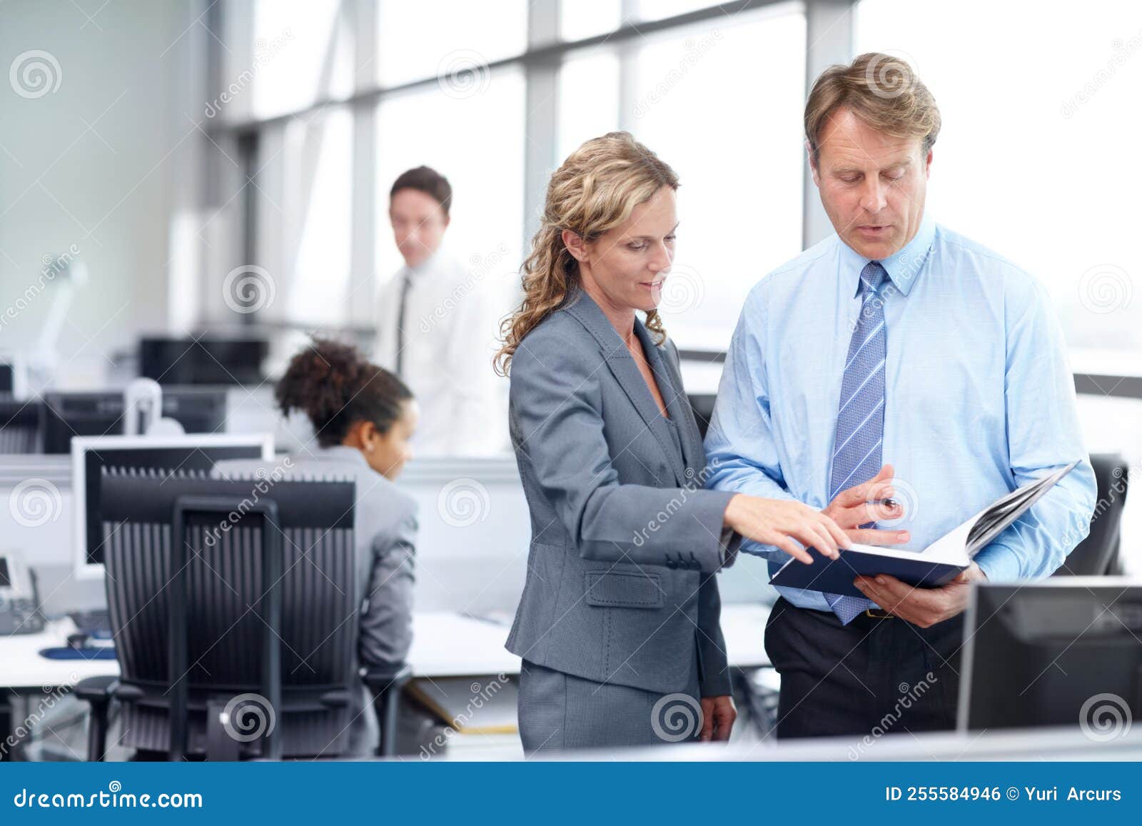 Finding the Right Appointment for a Client. Two Focused Mature Business ...