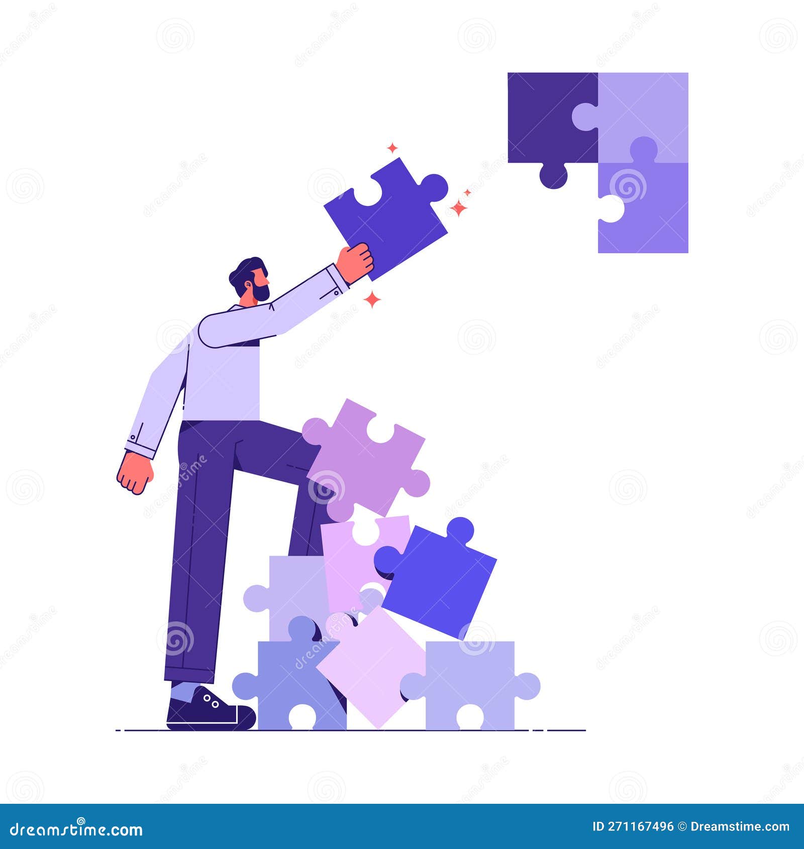Finding the Right Business Solution Concept Stock Vector - Illustration ...