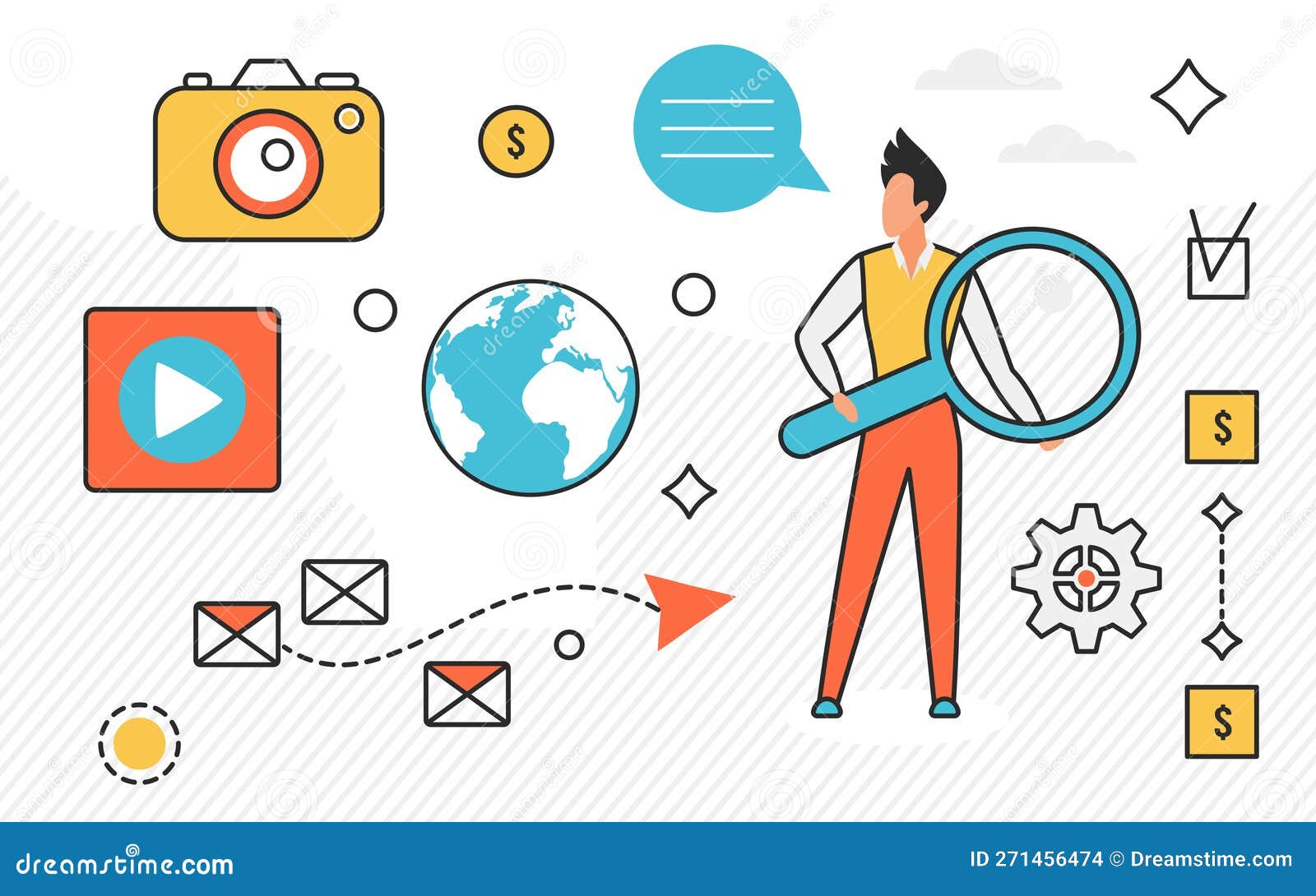 Finding Right Business Solution Stock Illustration - Illustration of ...