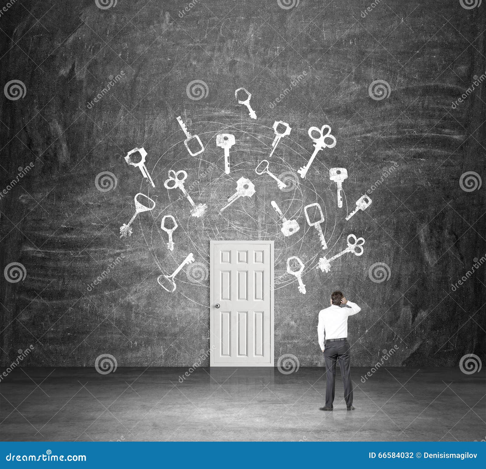 Finding the right key stock photo. Image of businessman - 66584032