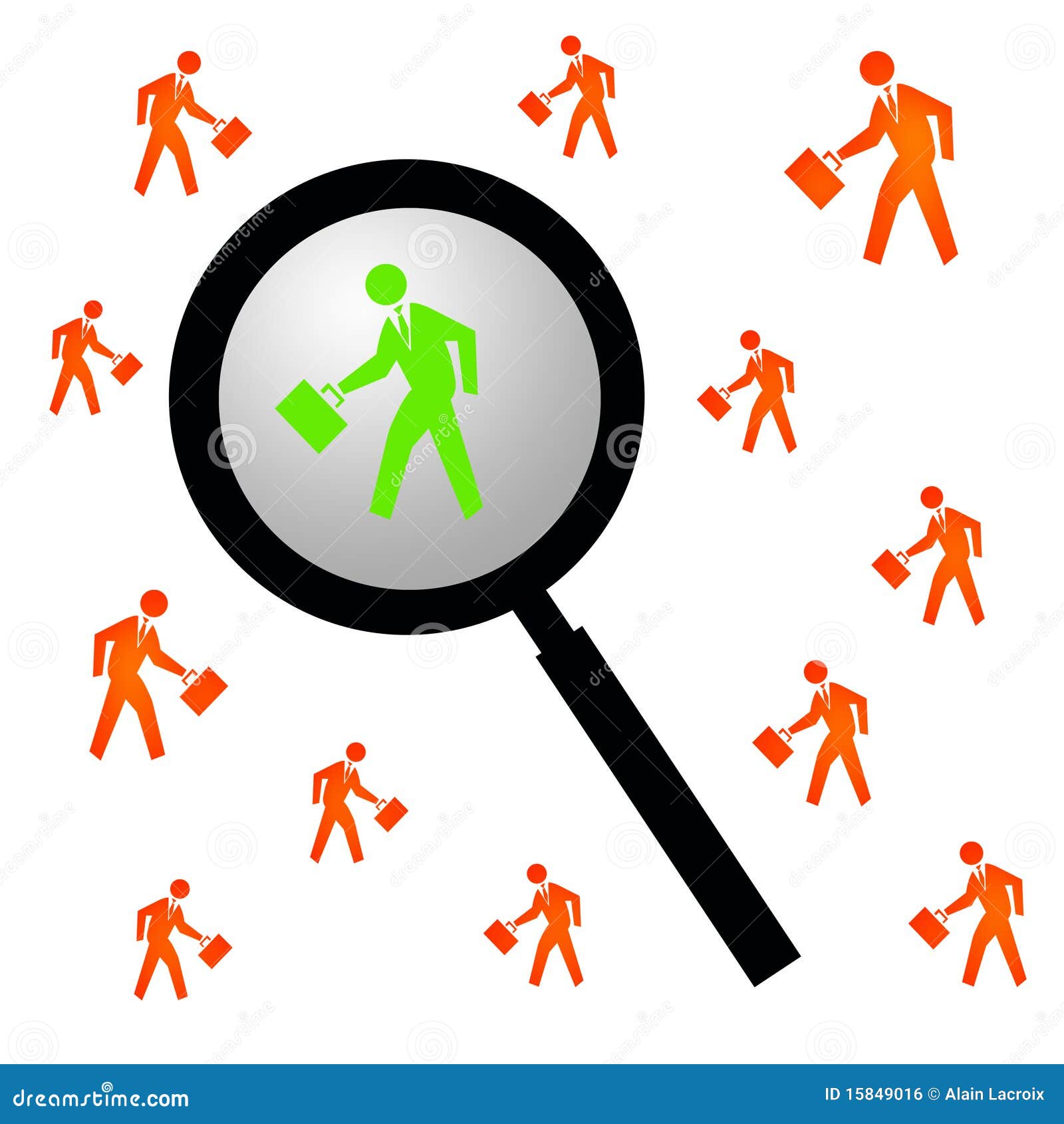 Finding the right person stock illustration. Illustration of candidate ...