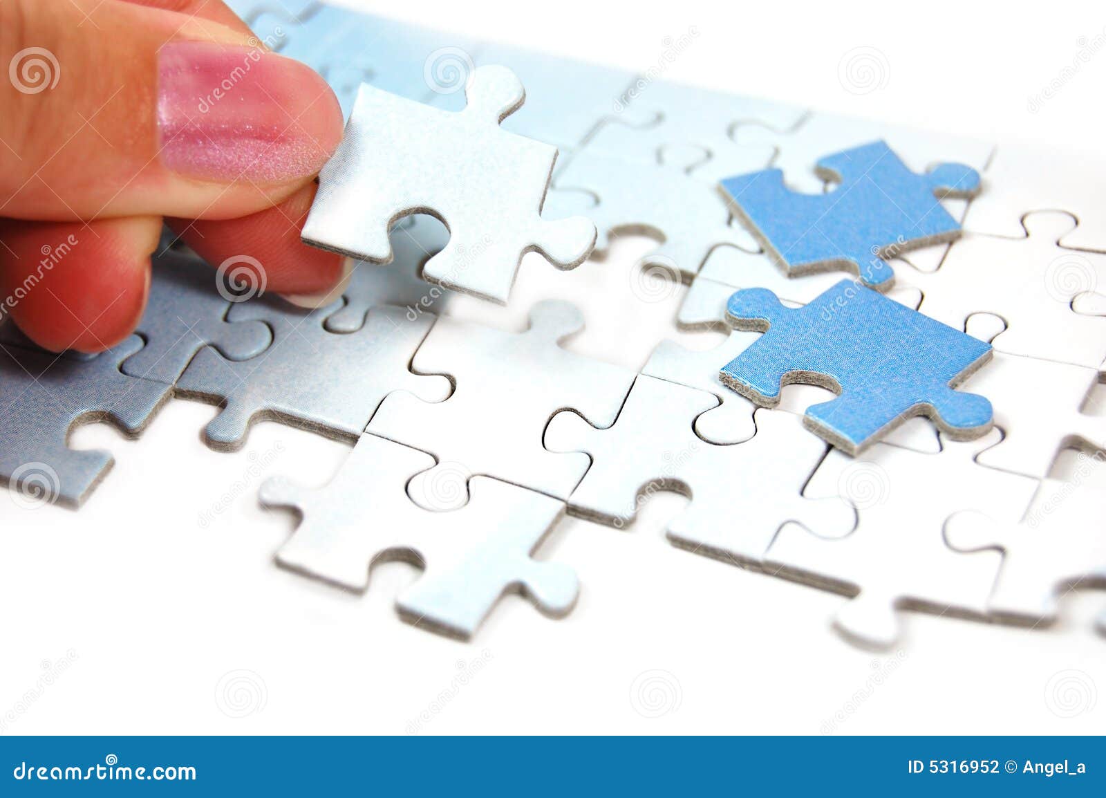 Finding right solution stock photo. Image of piece, close - 5316952
