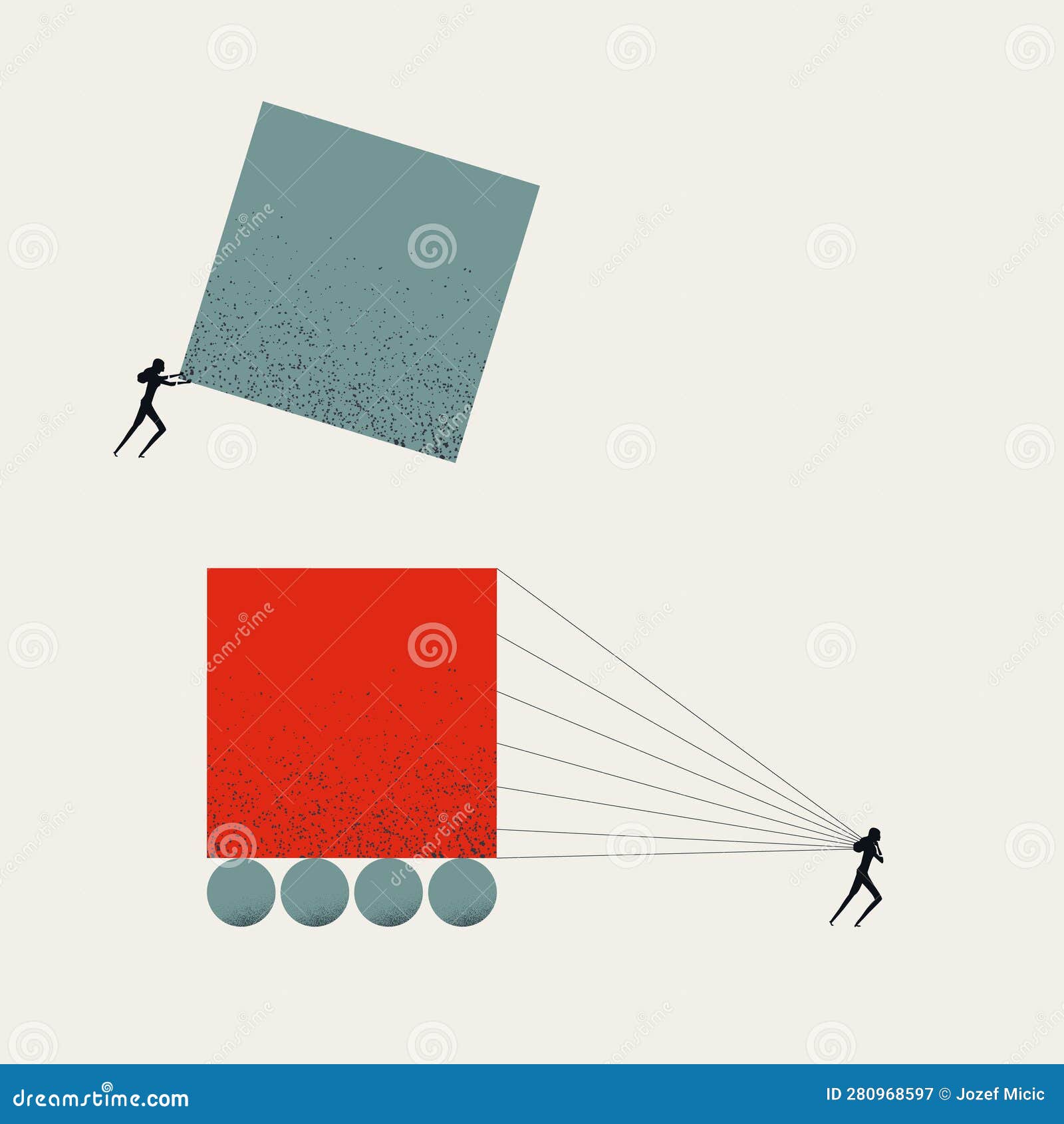 Finding Simple Solution, Business Vector Concept. Symbol of Hard Work ...