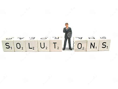 Finding a solution stock photo. Image of solving, figurine - 4295652