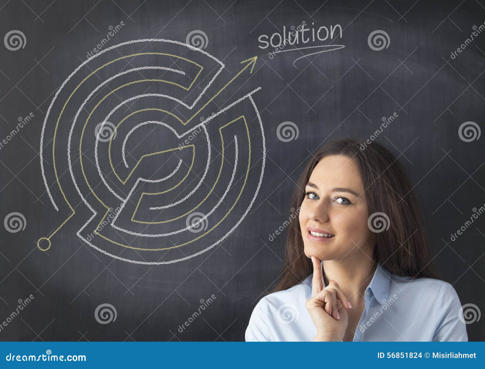 Finding the Solution stock photo. Image of businesswoman - 56851824