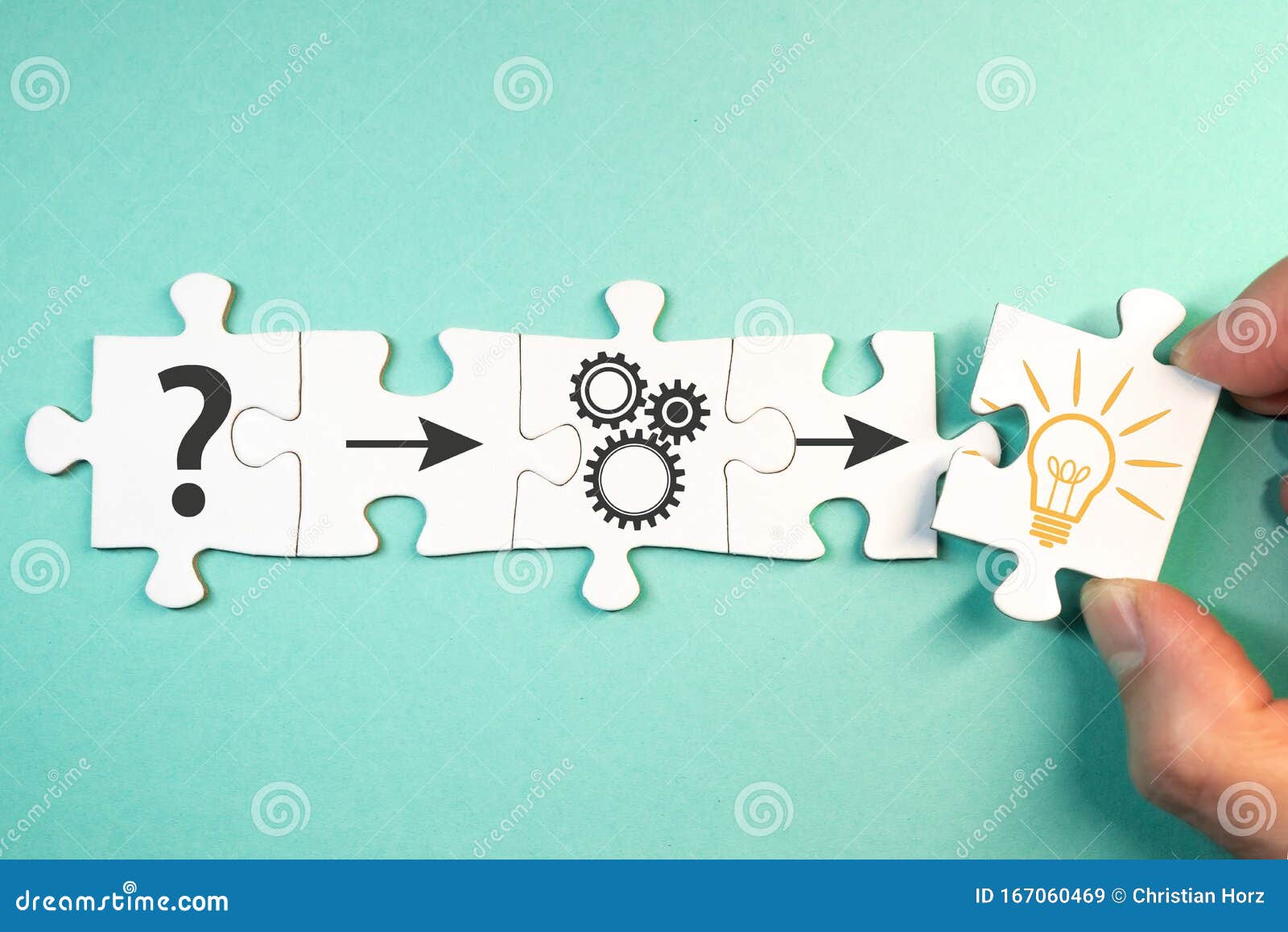 Finding Solution for a Problem Concept with Jigsaw Puzzle Pieces Stock ...