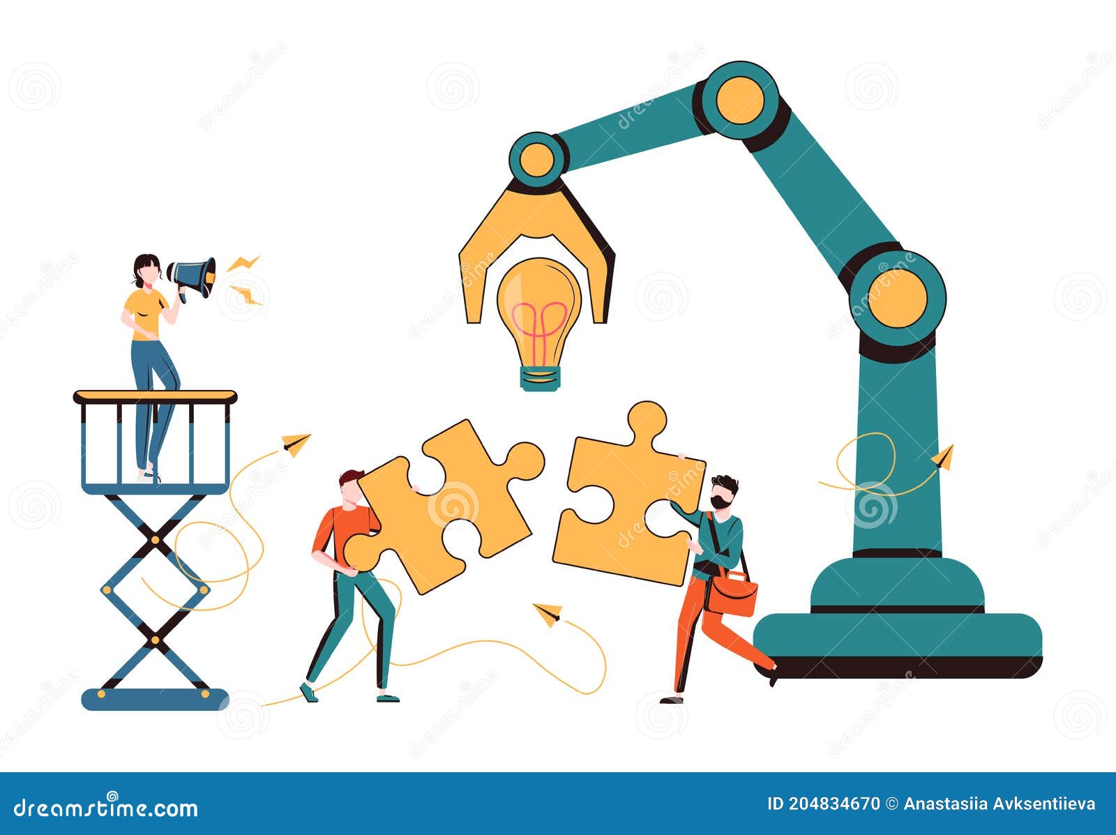 Finding Solution, Problem Solving. Teamwork and Partnership Stock ...