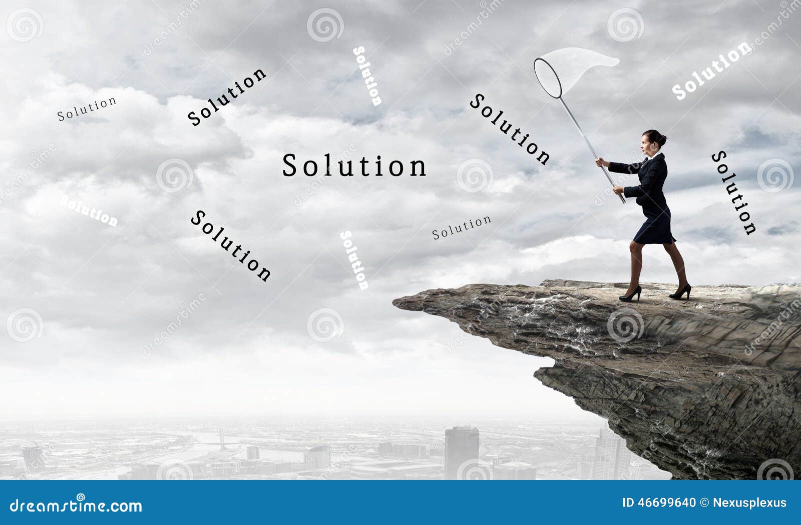 Finding solution stock photo. Image of text, scoop, crisis - 46699640