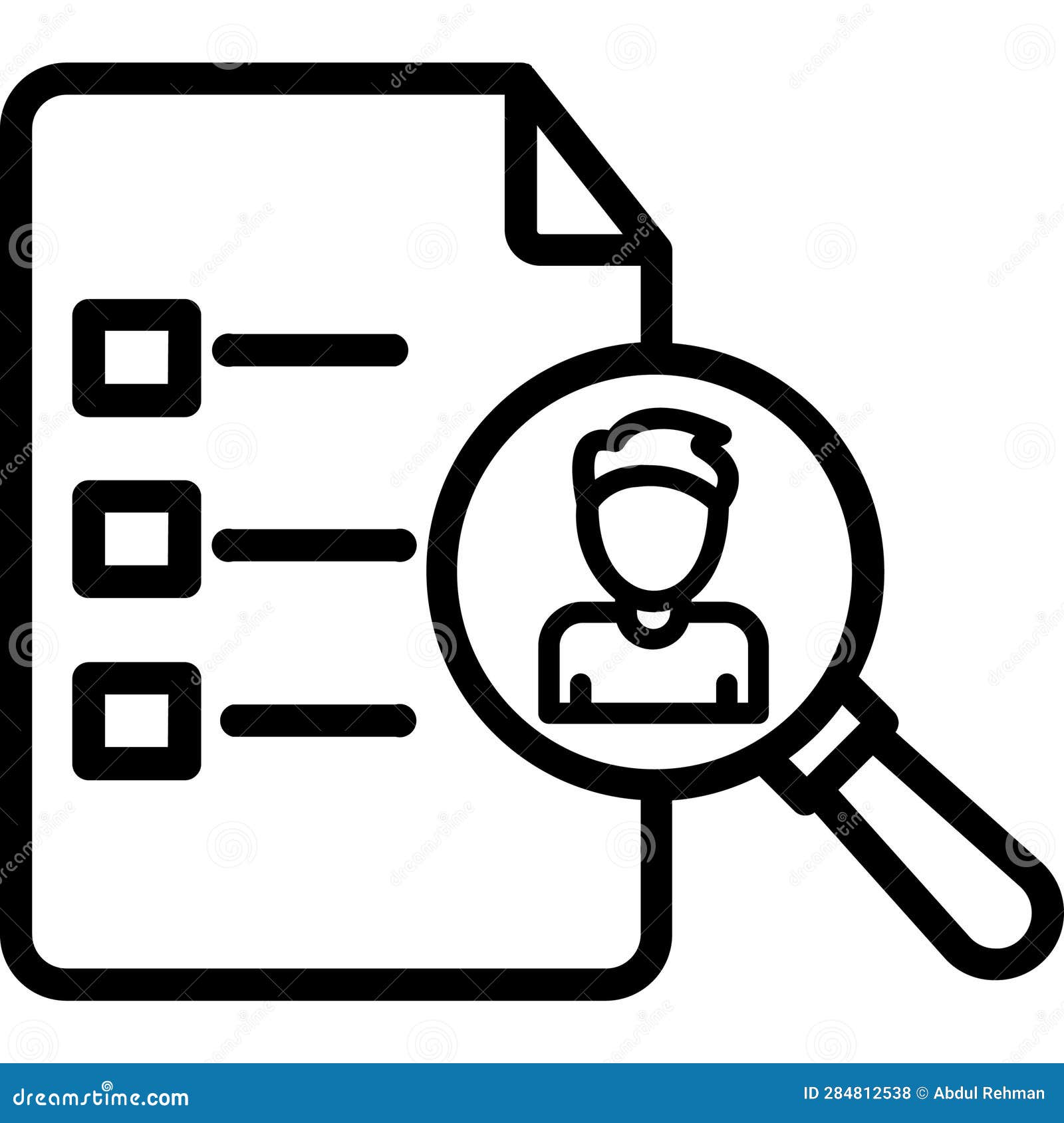 Finding Staff Outline Vector Icon that Can Easily Edit or Modify. Stock ...