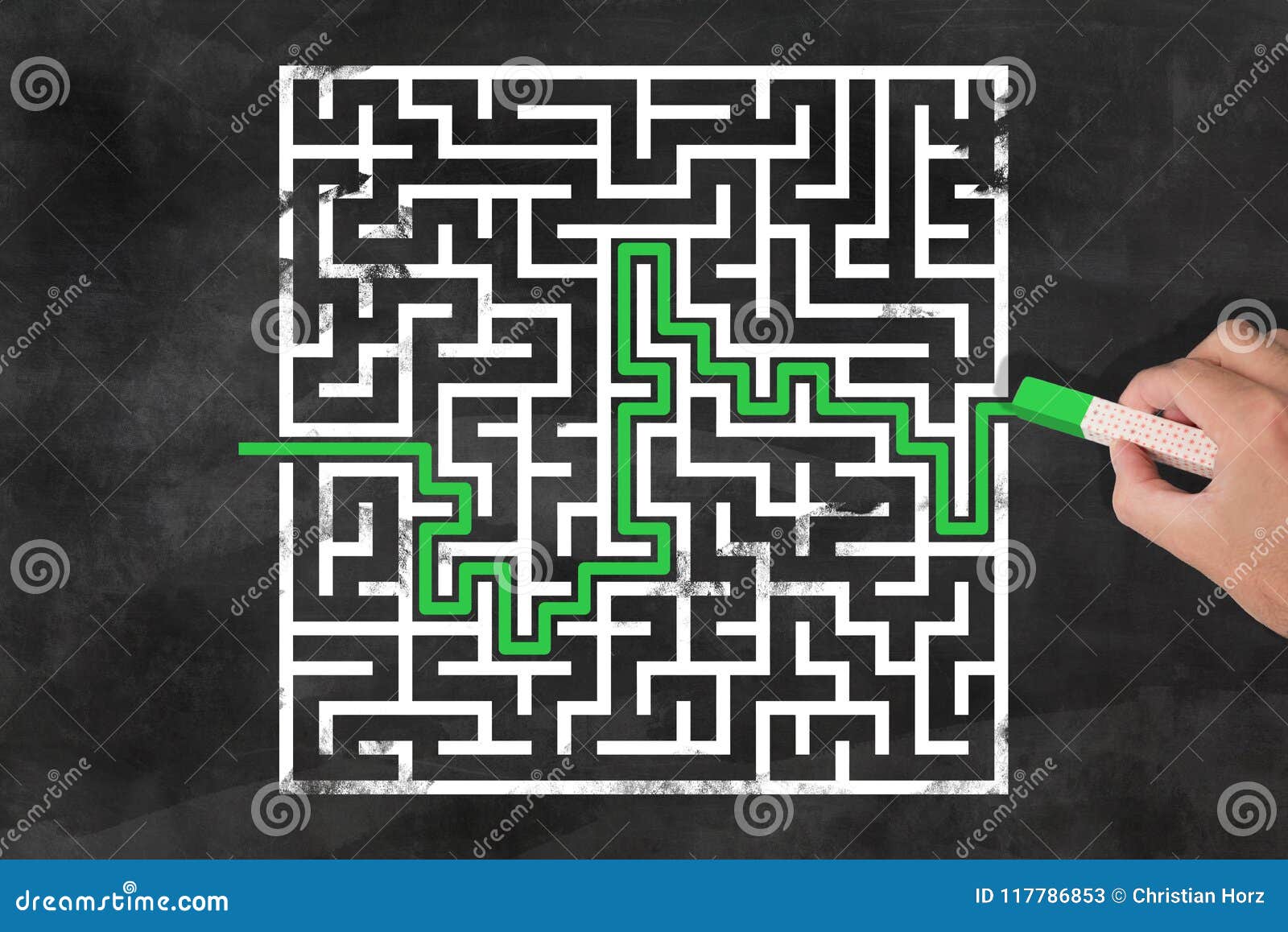 Finding Way through Maze Concept Stock Image - Image of difficulty ...