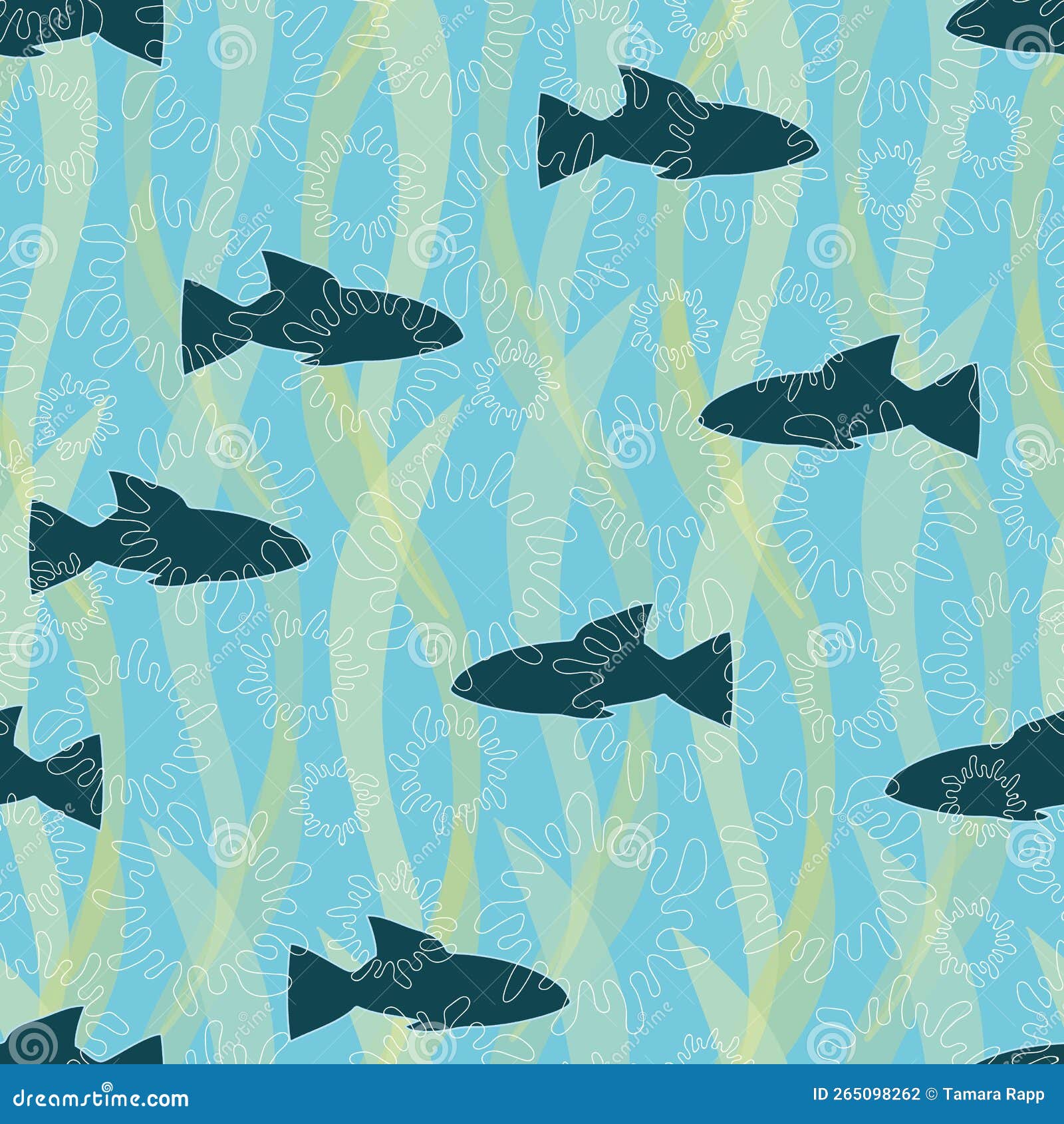 Finding the Way, a Vector Sky Blue Seamless Pattern Background. Stock ...