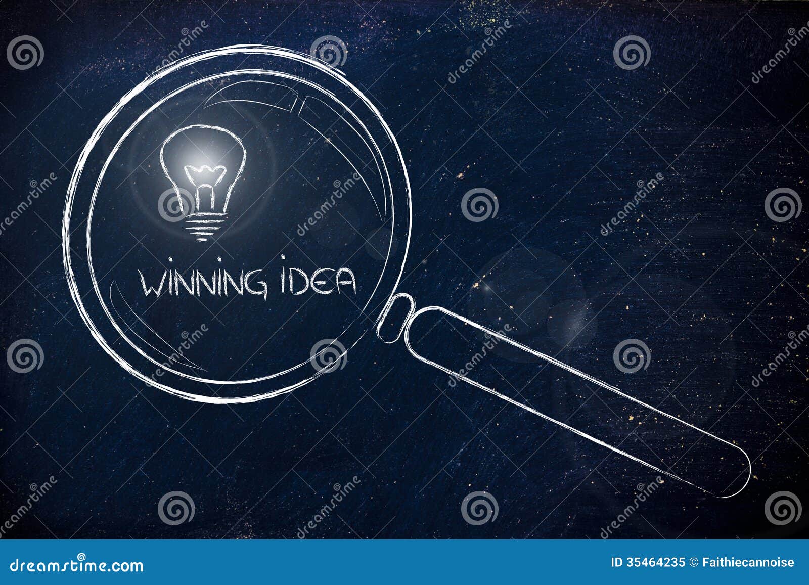 Finding a Winning Idea, Magnifying Glass Design Stock Image - Image of ...