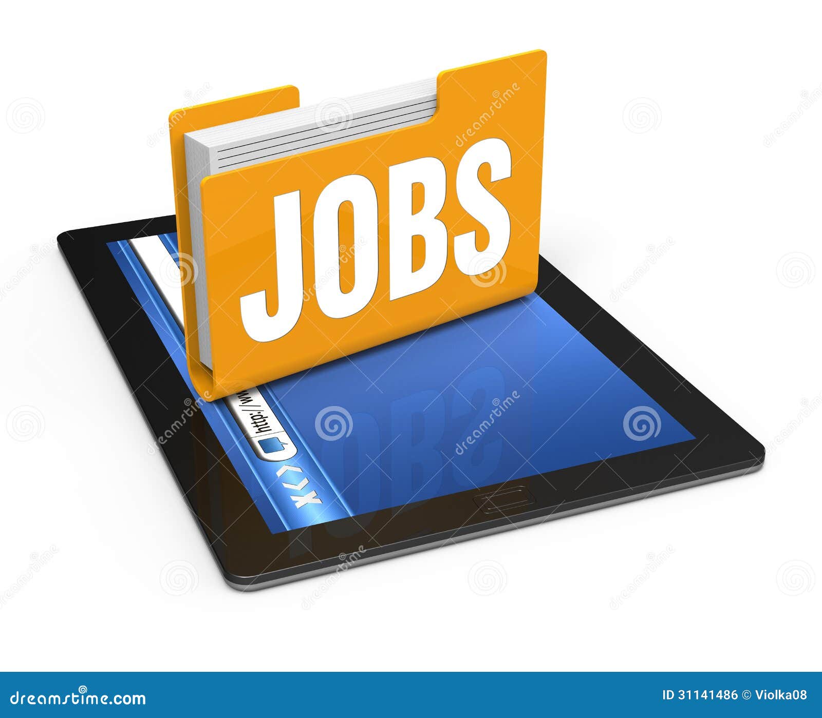 Finding work as a concept stock illustration. Illustration of business ...