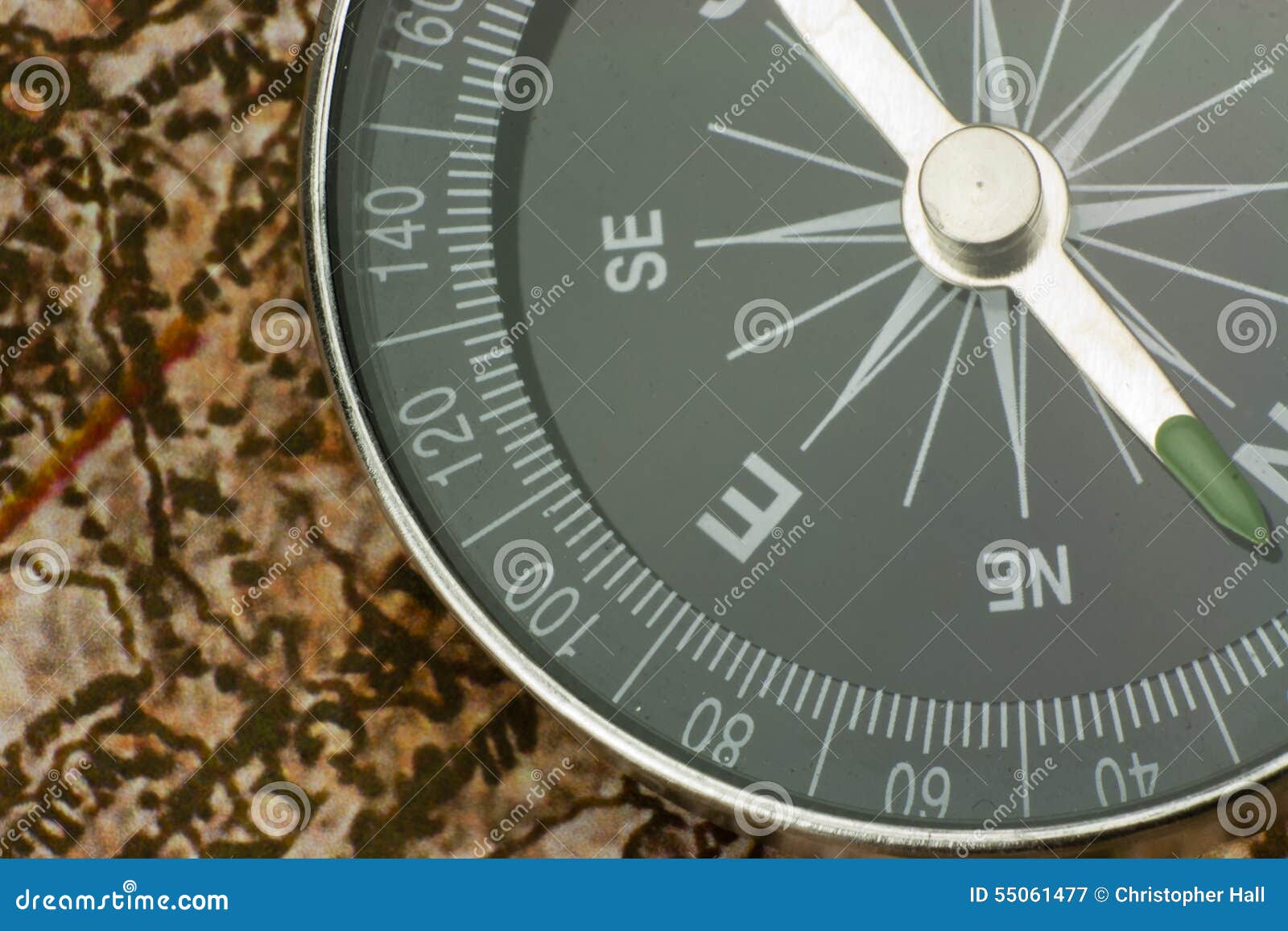 Finding Your Direction - Compass and Map Stock Image - Image of grunge ...