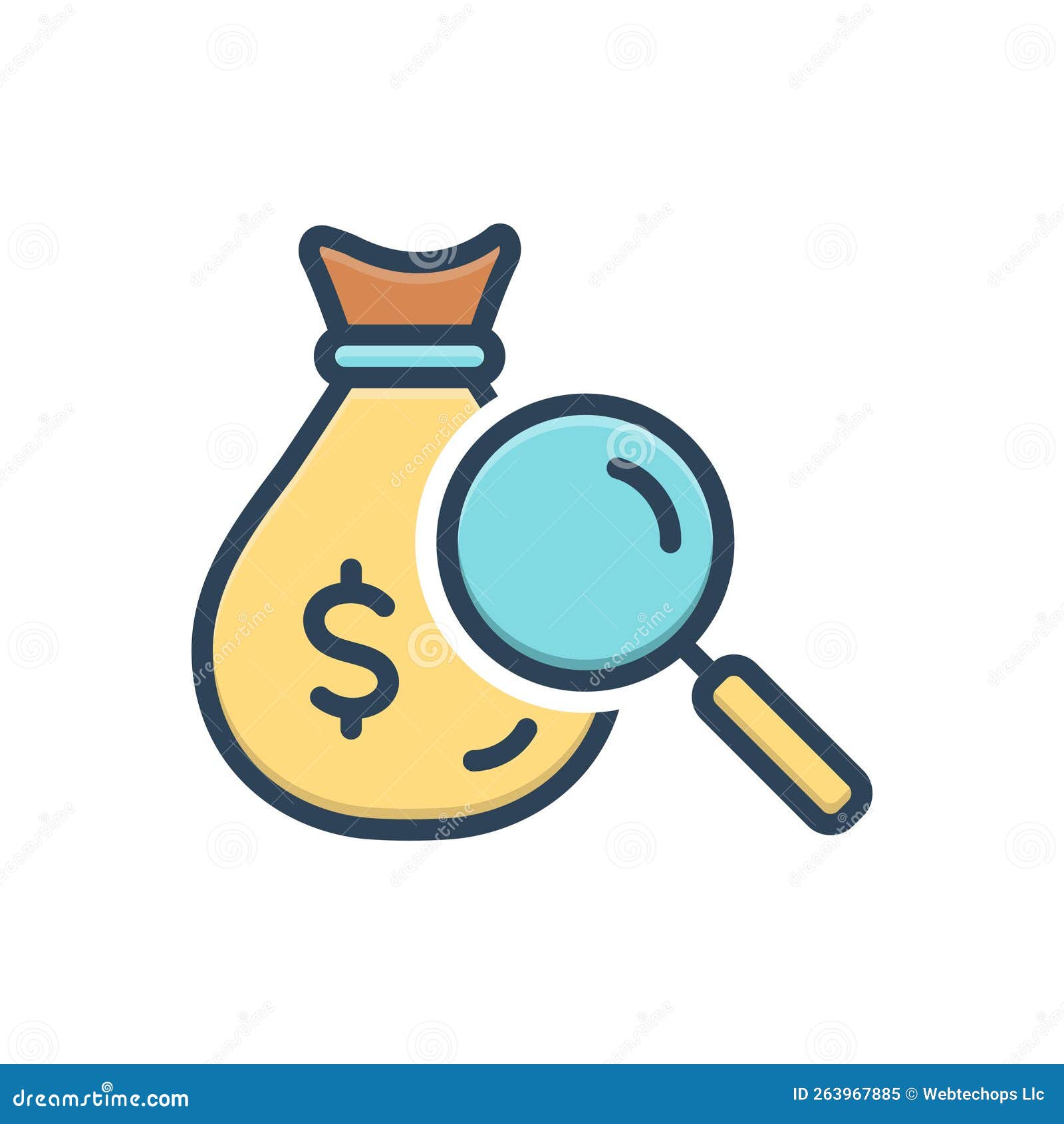 Color Illustration Icon for Findings, Checking and Enquiry Stock ...