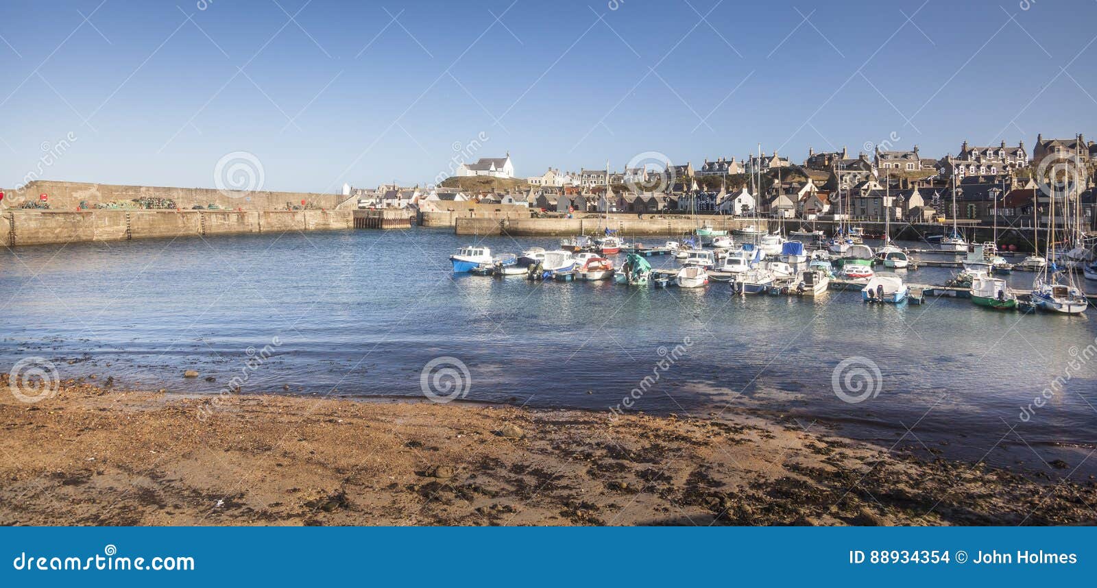 Findochty Harbour in Scotland. Stock Photo - Image of coastal, firth ...