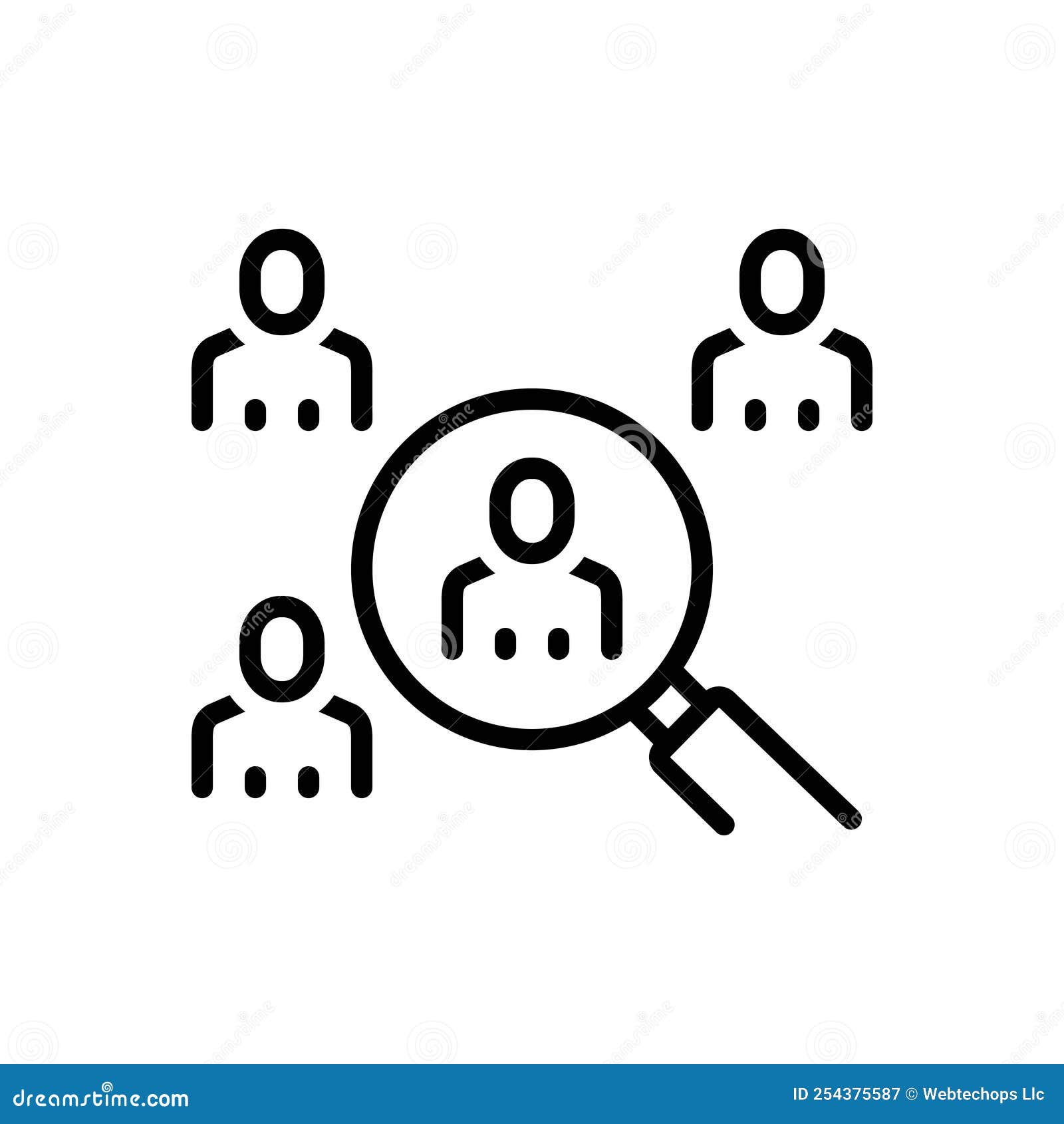 Black Line Icon Finds, Search and Quest Stock Illustration ...
