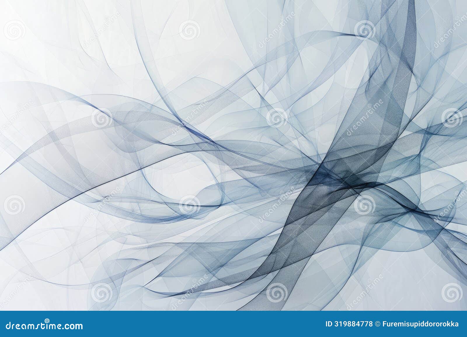 Fine, Abstract Lines in Light Gray and Blue, Representing Pathways and ...