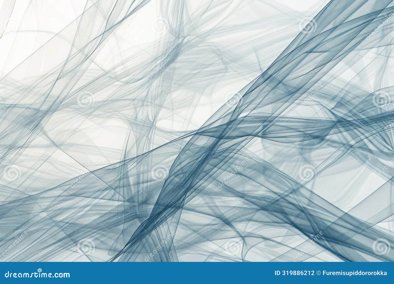 Fine, Abstract Lines in Light Gray and Blue, Representing Pathways and ...