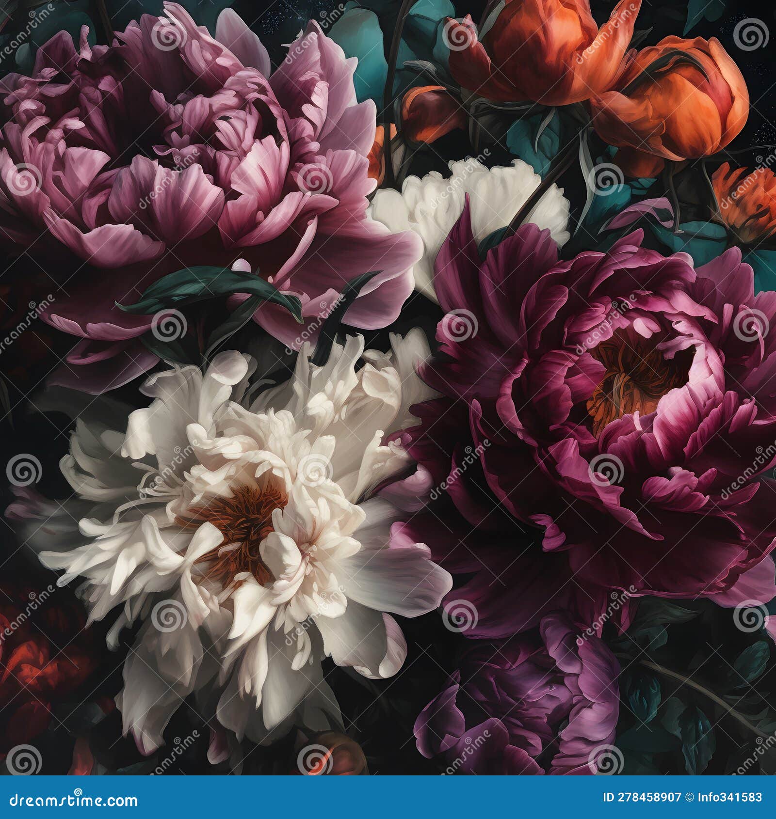 Fine Art Floral Colors Composition Aesthetics Hyper-reali Three ...