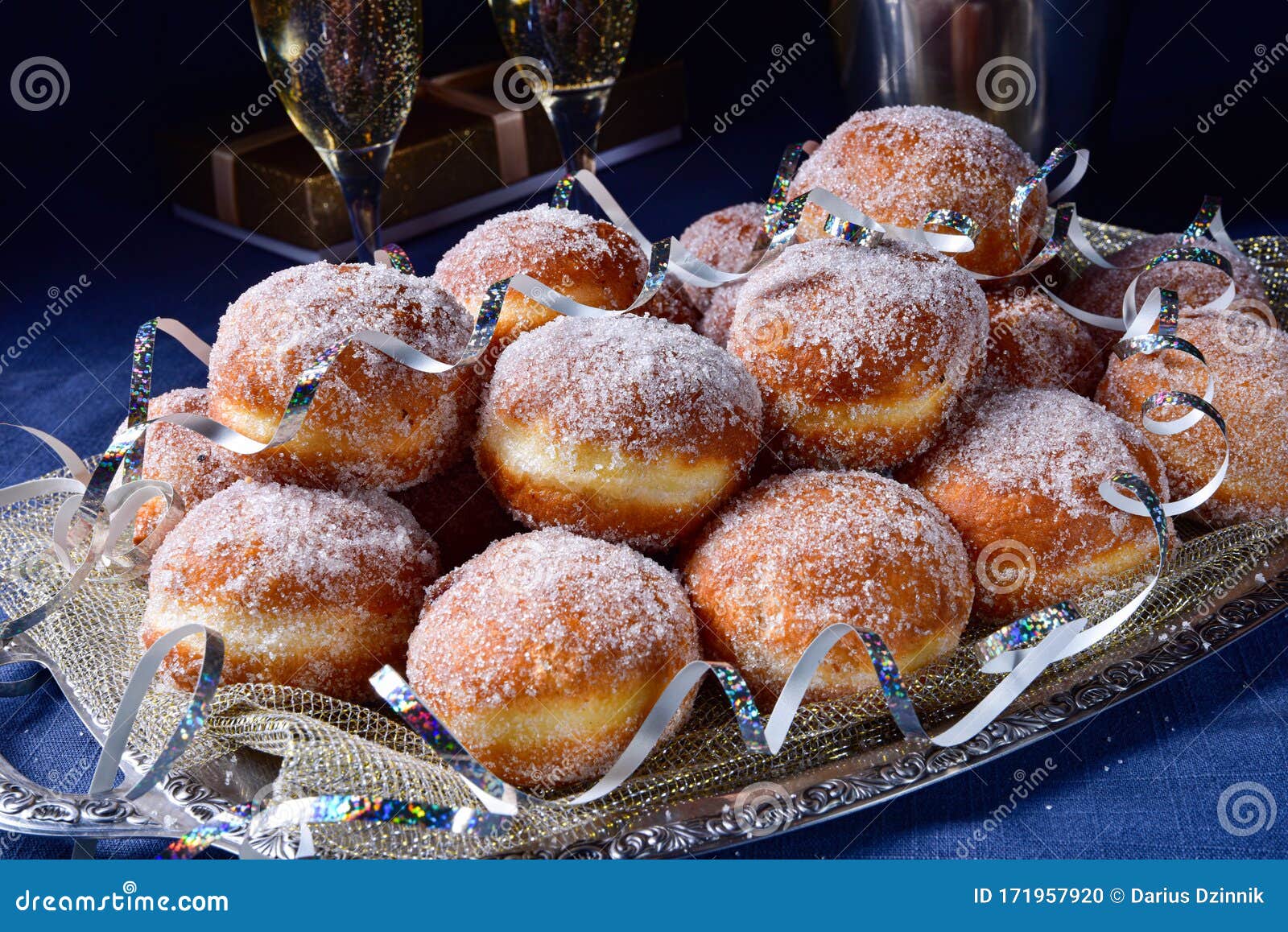 A Fine Berlin Donuts with Jam Filling and Icing Stock Photo - Image of ...