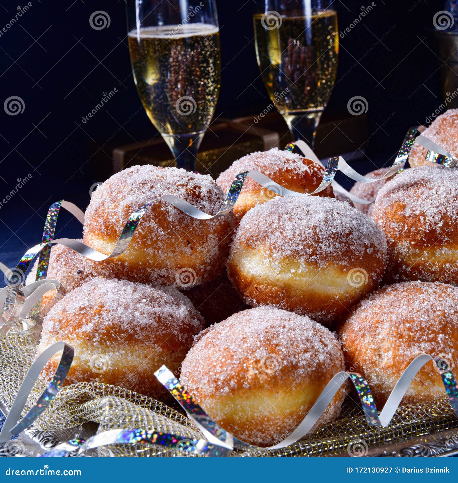 A Fine Berlin Donuts with Jam Filling and Icing Stock Image - Image of ...