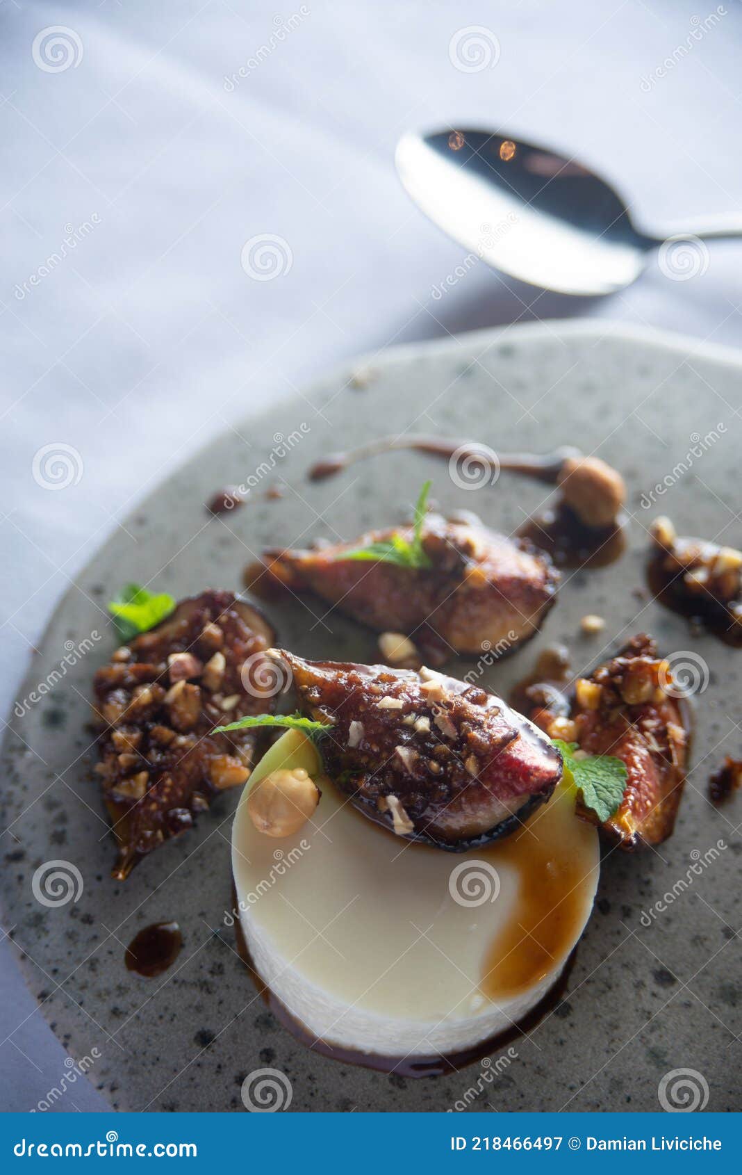 Fine cooking desert stock image. Image of icecream, chef - 218466497