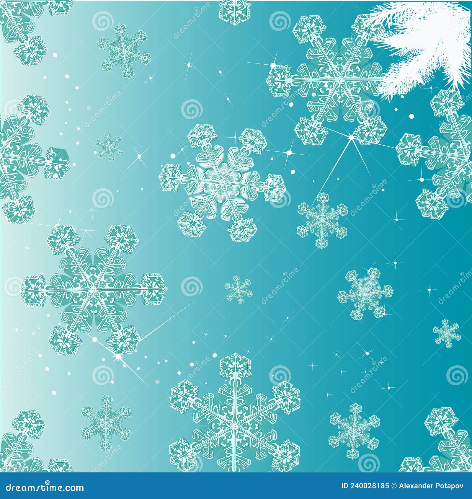 Fine cyan snowflakes group stock vector. Illustration of snowflake ...