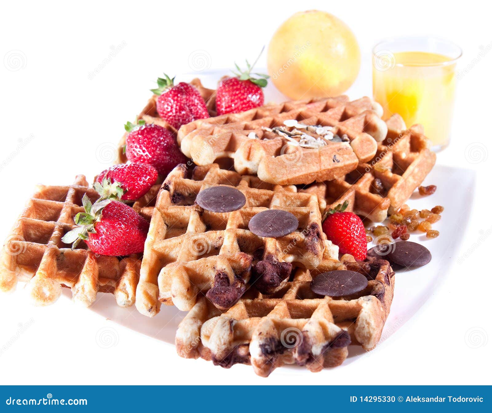 Fine decorated Waffles stock photo. Image of fresh, nature - 14295330