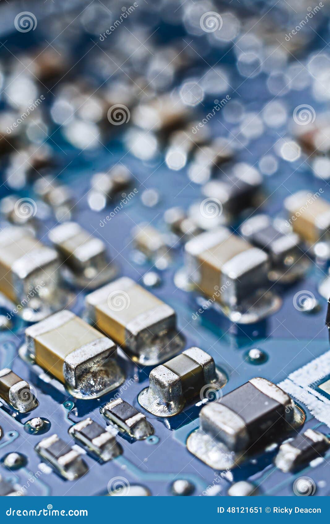 Fine Del Circuito Del Computer Sulla Macro Microchip, Transistor ...