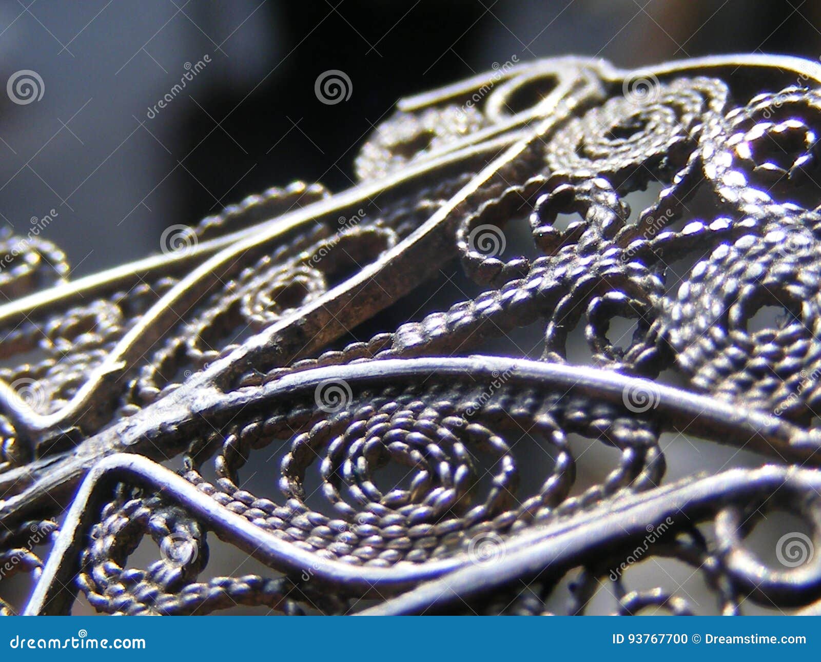 Fine Details on Iron Fence. Filigree Stock Photo - Image of handicraft ...