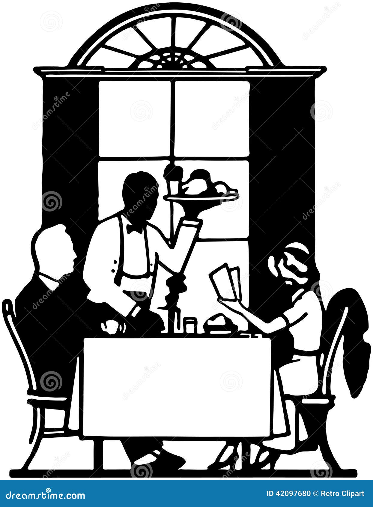 Fine Dining stock vector. Illustration of dinners, lady - 42097680